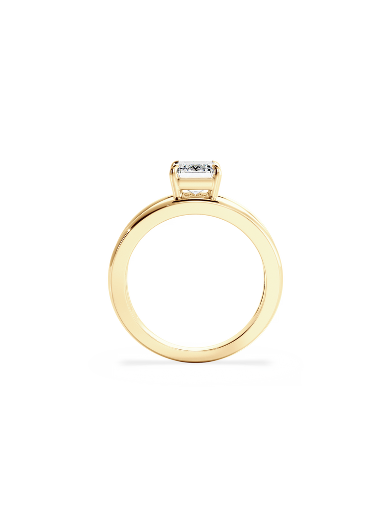 Emerald Signature Double Band Engagement Ring – Louise Jean Jewellery