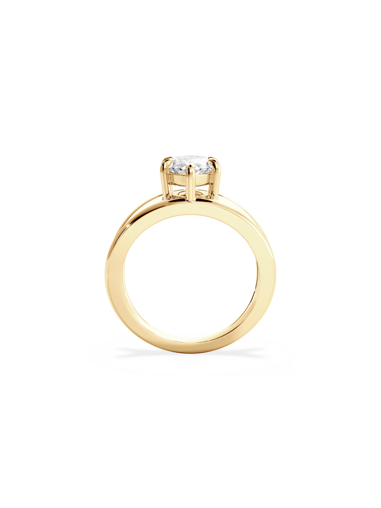 Marquise Signature Double Band Engagement Ring – Louise Jean Jewellery