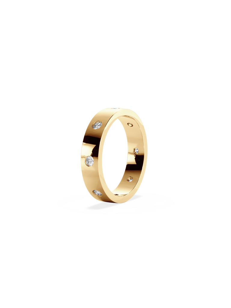 Round Inlay Cuff Ring | Louise Jean Jewellery