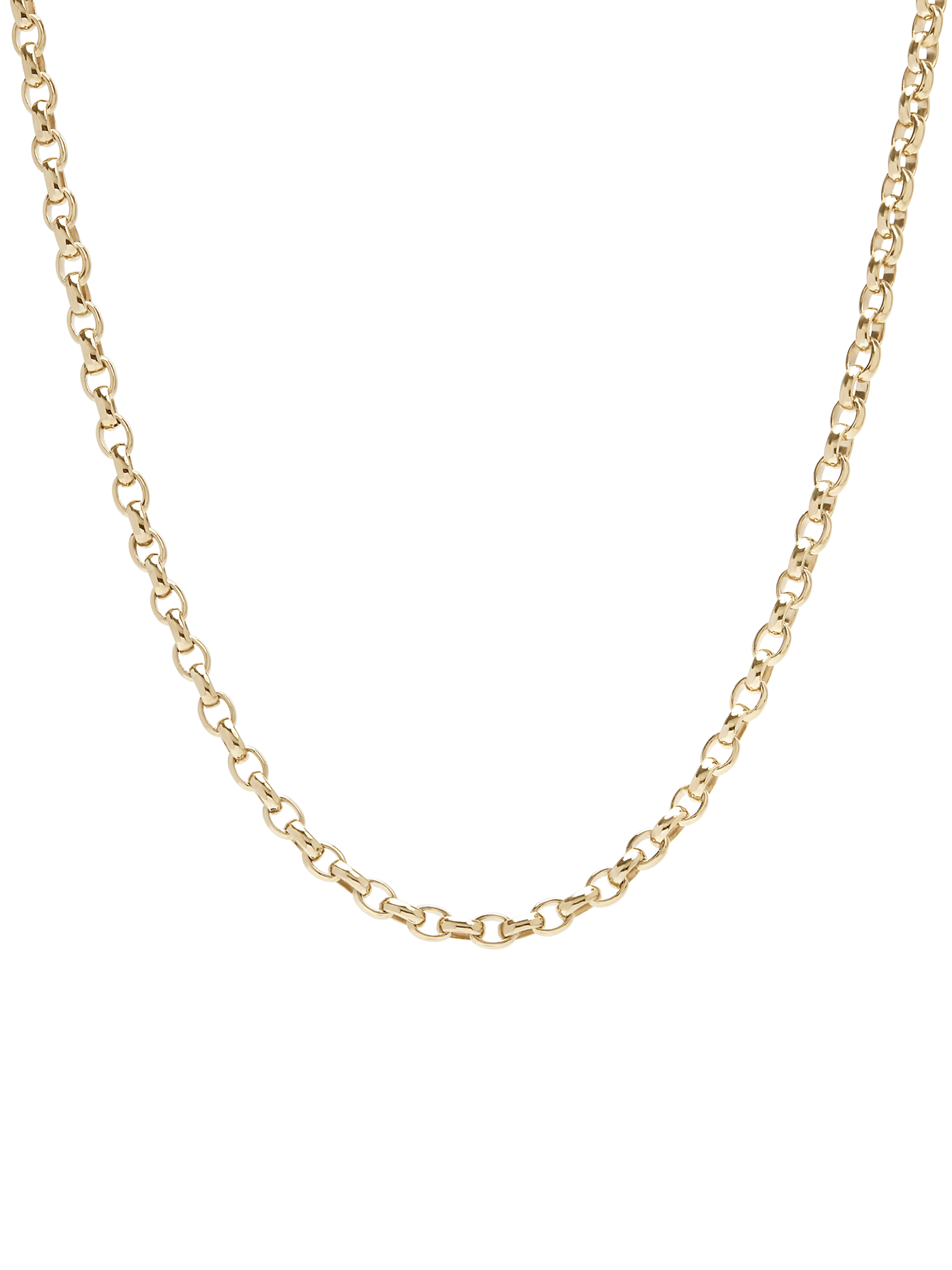 Belcher Chain Tight Gold Necklace 9k Yellow Gold Tight Linked Close ...