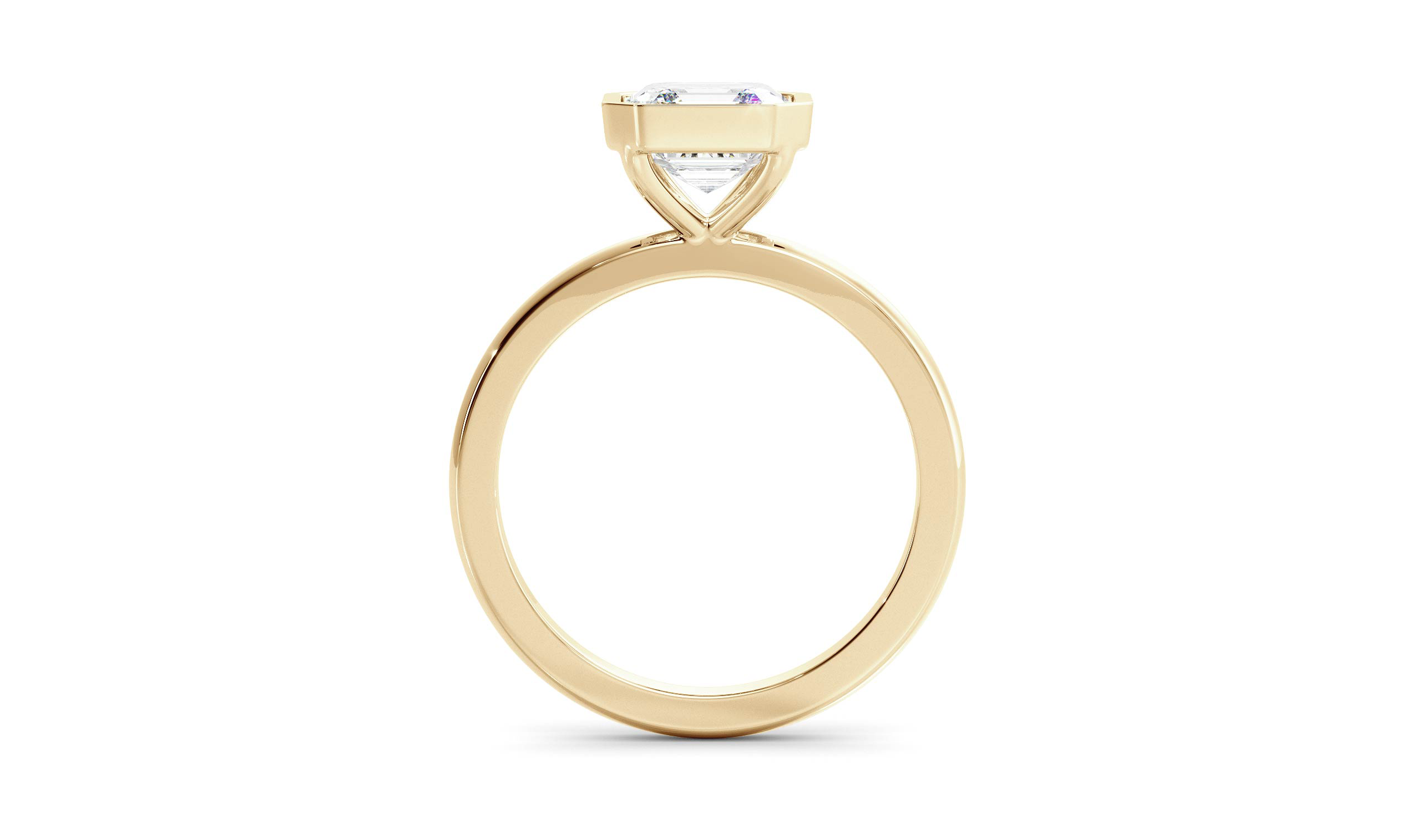 Asscher Signature Bezel Solitaire – Louise Jean Jewellery
