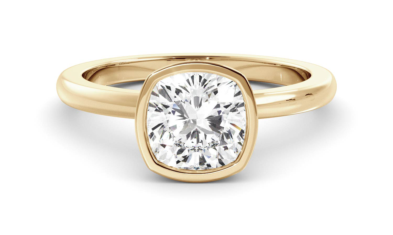 Cushion Signature Bezel Solitaire – Louise Jean Jewellery