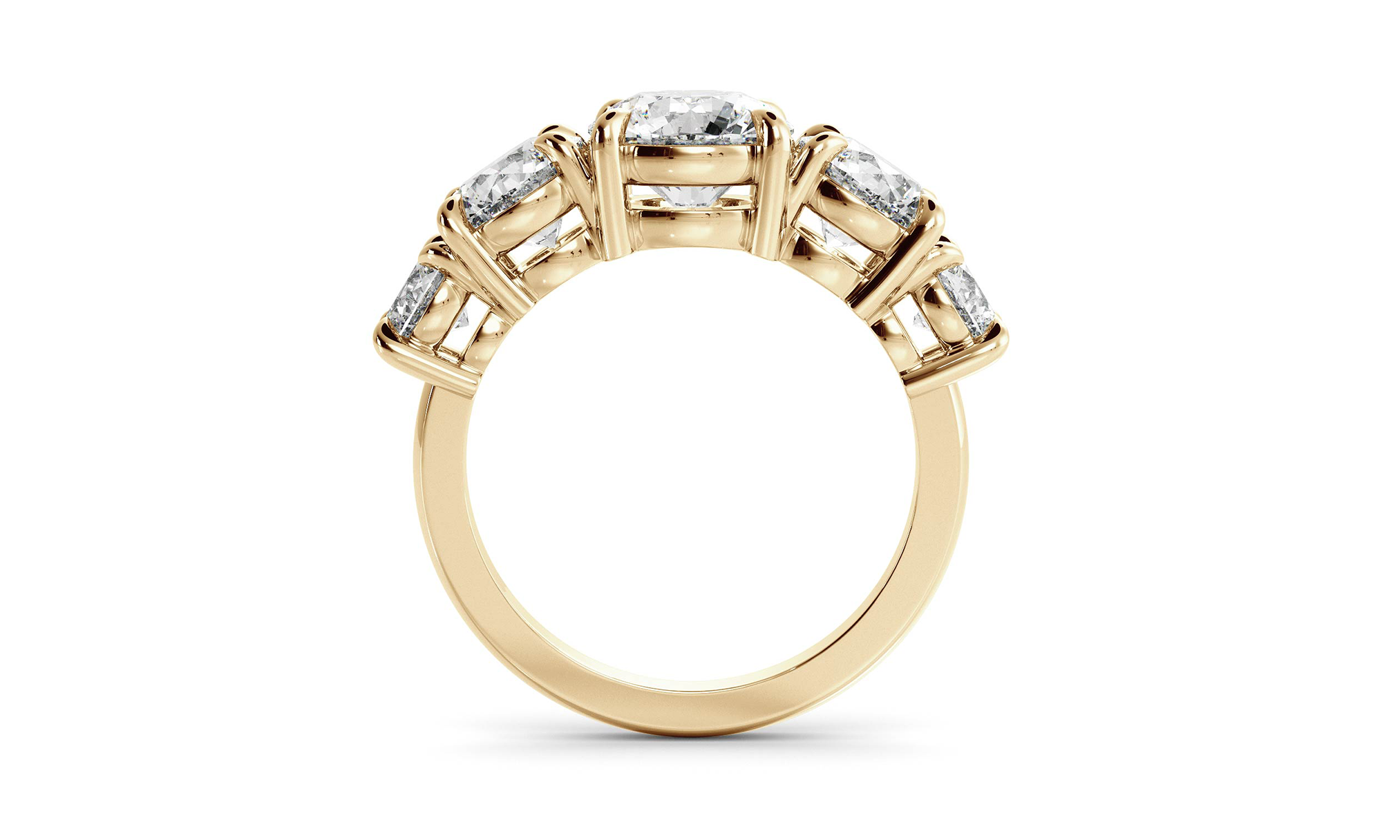 Round Signature Five Stone Engagement Ring – Louise Jean Jewellery
