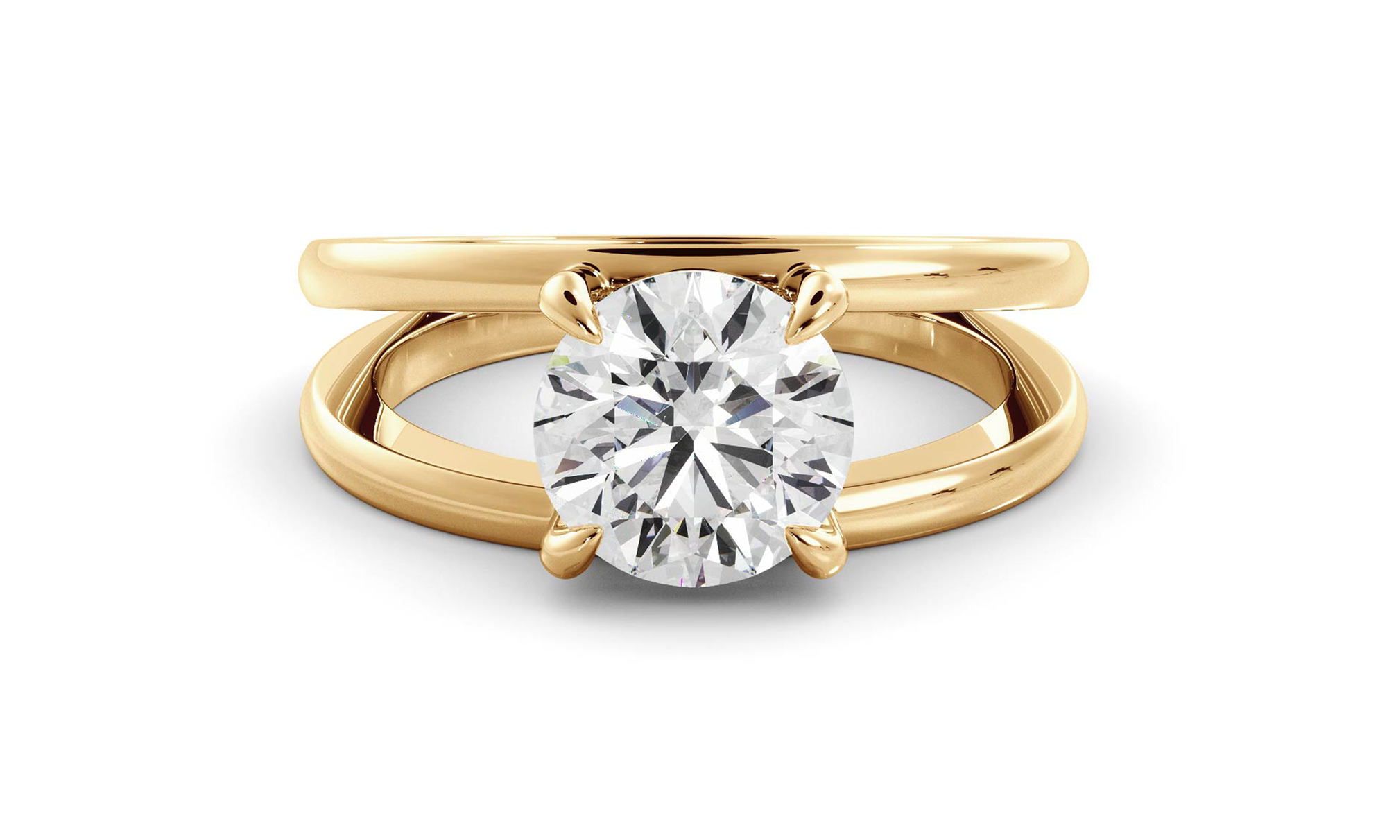 Round Signature Double Band Engagement Ring – Louise Jean Jewellery