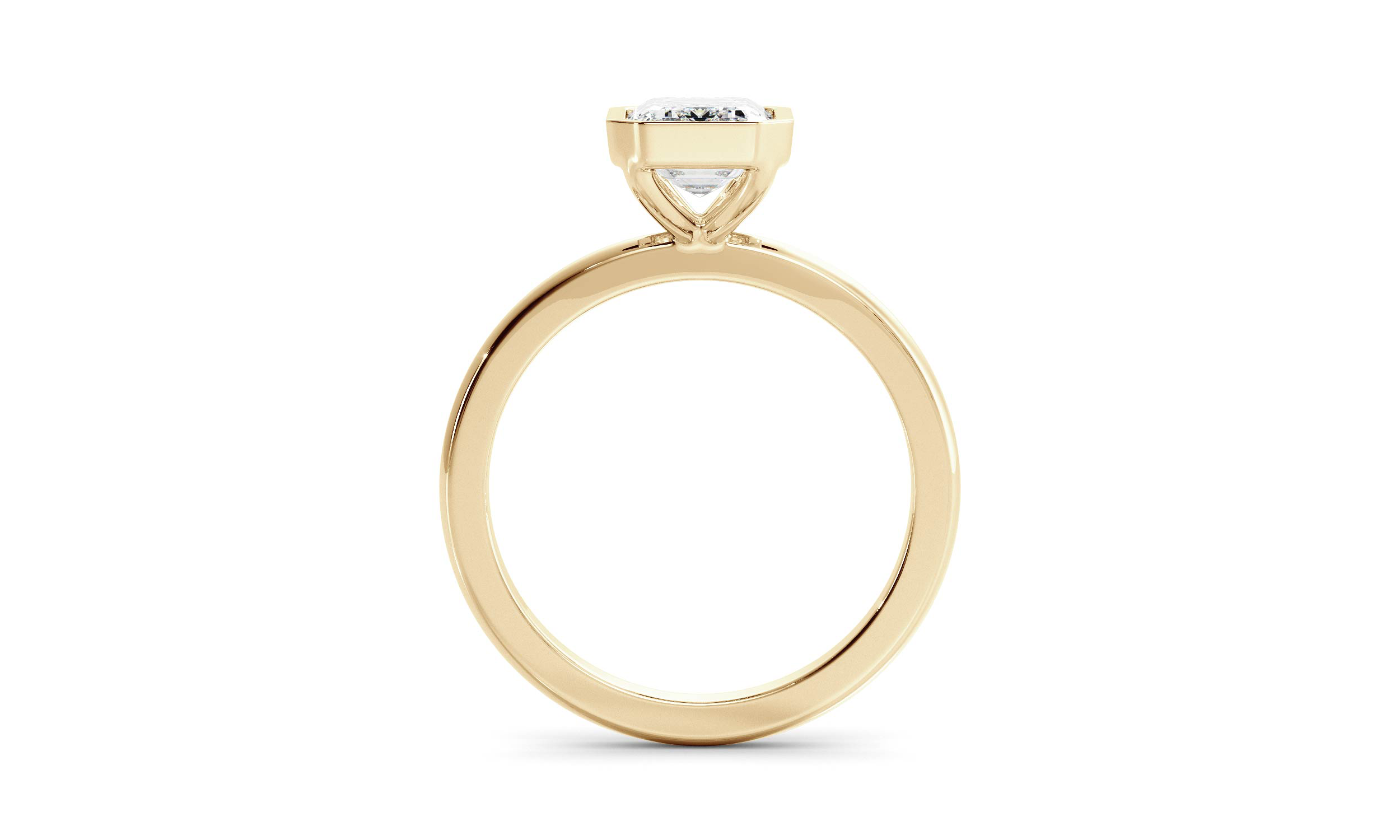 Emerald Signature Bezel Solitaire – Louise Jean Jewellery