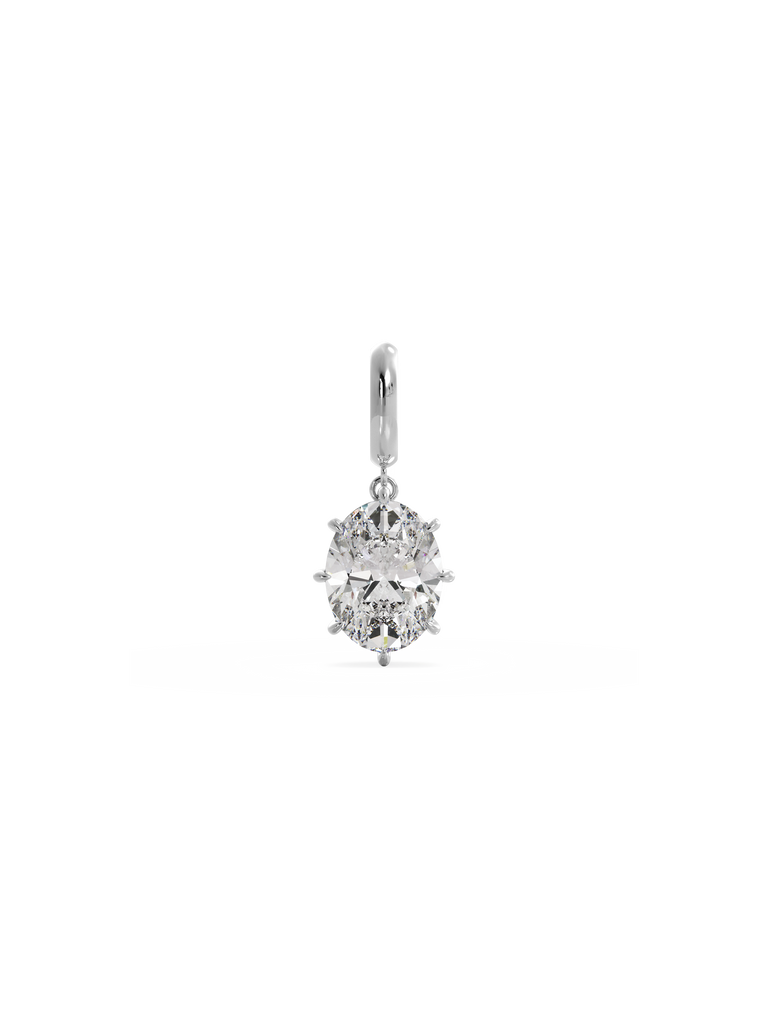 Oval Diamond Bespoke Pendant | Hinged Bail | Louise Jean – Louise Jean ...
