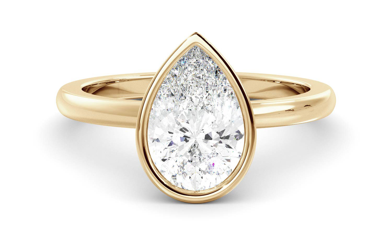 Pear Signature Bezel Solitaire – Louise Jean Jewellery