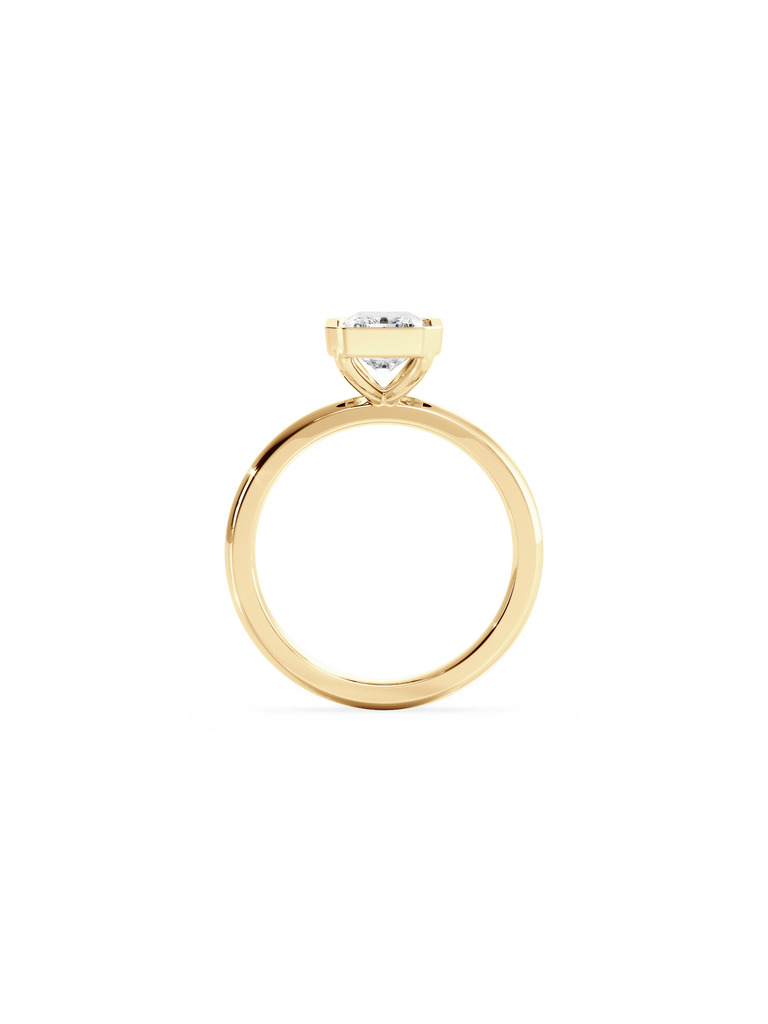 Radiant Signature Bezel Solitaire Ring – Louise Jean Jewellery