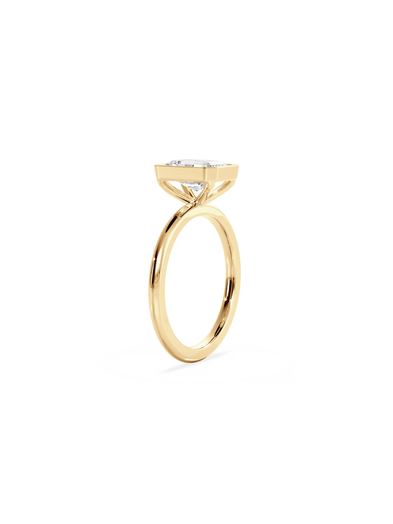 Radiant Signature Bezel Solitaire Ring – Louise Jean Jewellery