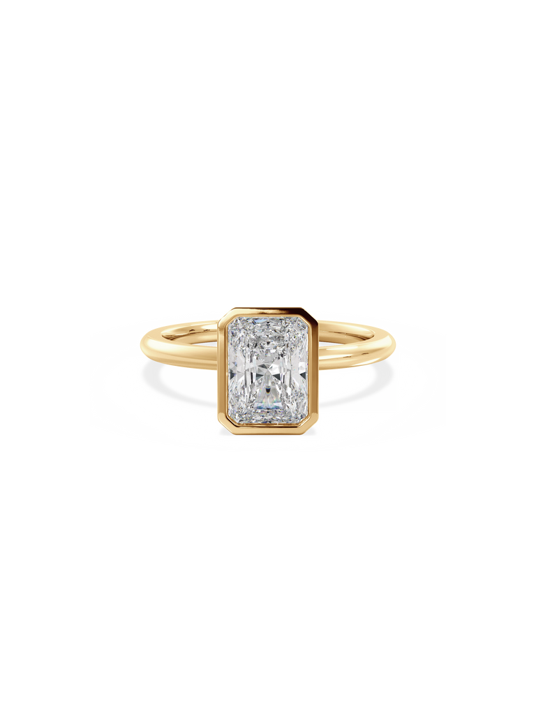 Radiant Signature Bezel Solitaire Ring – Louise Jean Jewellery
