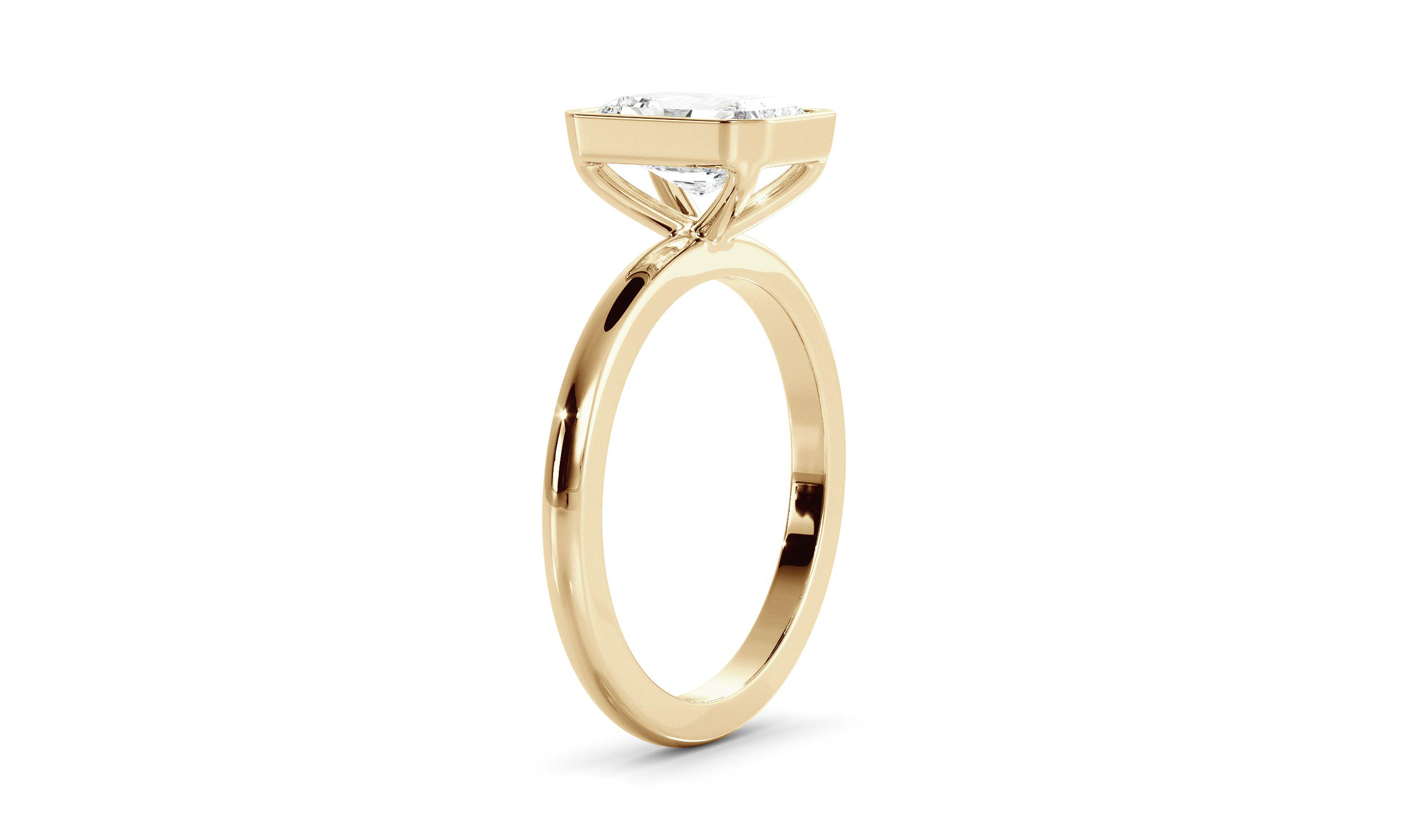 Radiant Signature Bezel Solitaire – Louise Jean Jewellery