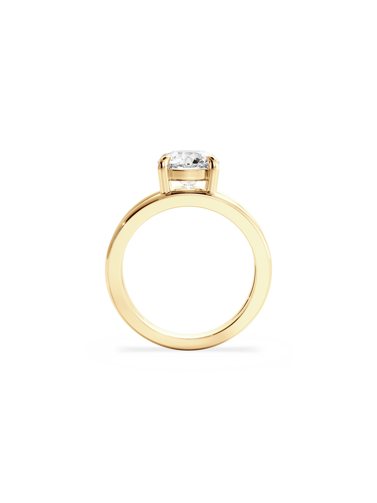Round Signature Double Band Engagement Ring – Louise Jean Jewellery
